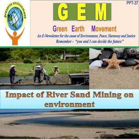 Green Earth Movement - Sand Mining | PPTX