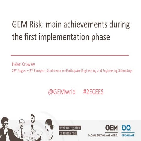GEM Risk: main achievements during the first implementation phase | PPTX