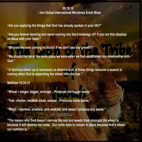 Spiritual Check Up | PPT