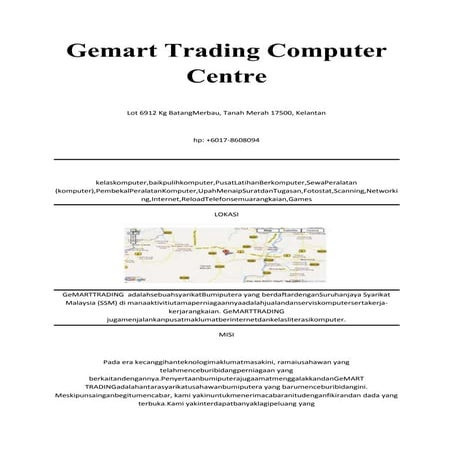 Gemart trading computer centre | PDF