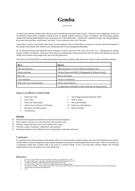 Gemba walk | PPTX