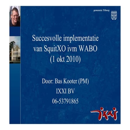 Gemeente Tilburg Wabo Squit Xo Implementatie | PDF