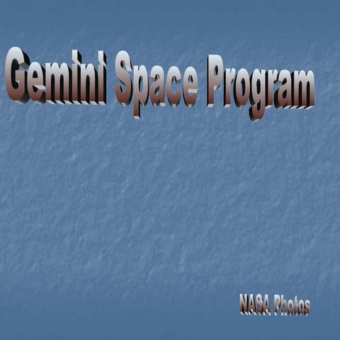 Gemini Space Program | PPT