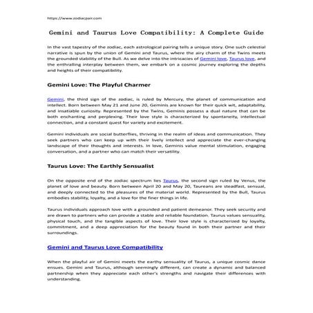 Gemini and Taurus Love Compatibility.docx