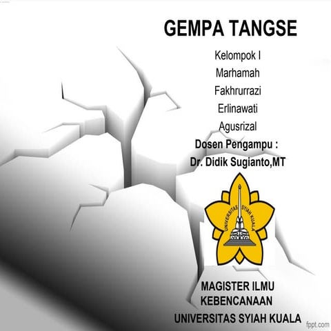 Gempa Tangse | PPT
