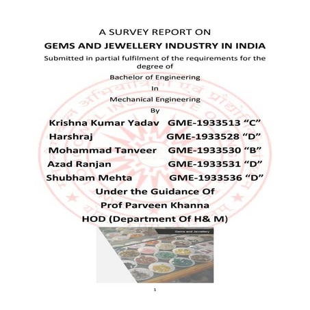 Gems and jewelry industry in india | PDF
