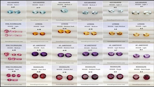 Wholesales Supplier Diverse Synthetic Blue Gems Color Cards