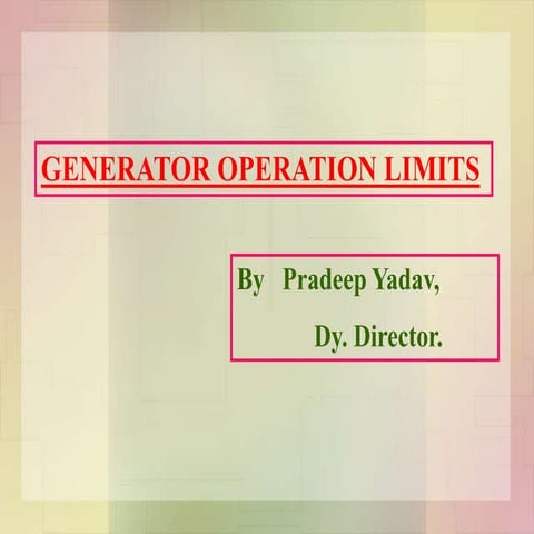 Generator Capability Curve Ppt