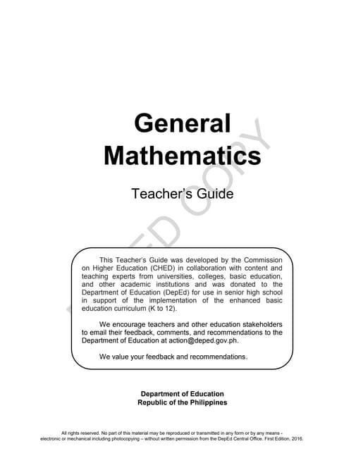 Daily Lesson Plan in General Mathematics | PDF