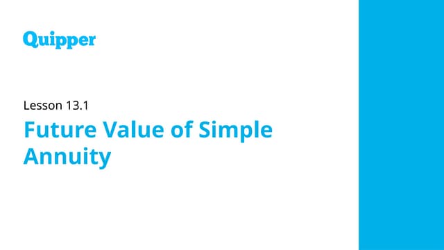 Lesson 7 simple annuity | PPTX