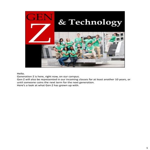 Gen Z and Technology | PDF