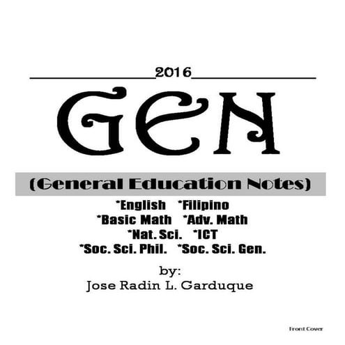 General Education (GEN 341) | PPT