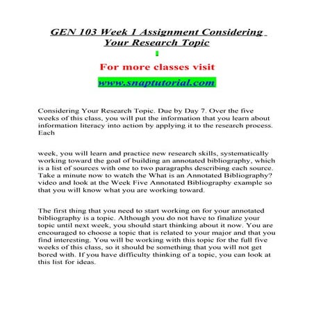 Gen 103 Enhance teaching-snaptutorial.com