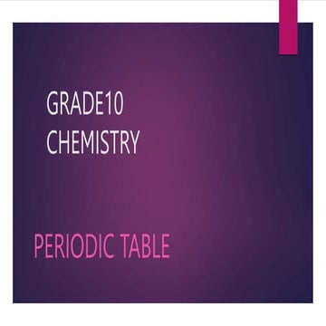 Periodic Table Elements | PPTX