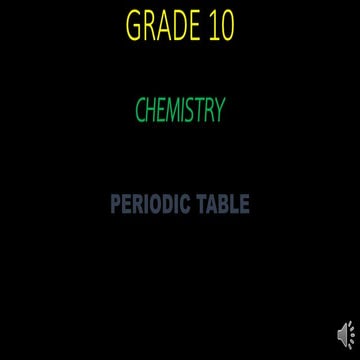 PERIODIC TABLE ELEMENTS | PPTX