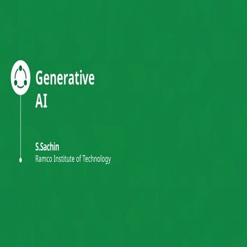 Gen Ai Introduction to Generative AI to the world | PPTX
