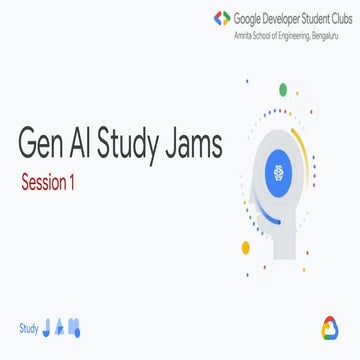 GDSC ASEB Gen AI study jams presentation | PPTX