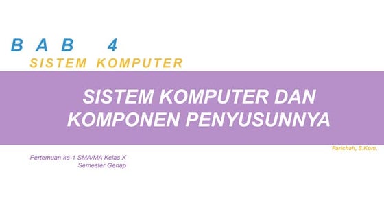 Sistem Komputer Kelas 9 Pdf