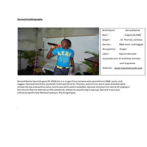 Genard autobiography | DOCX