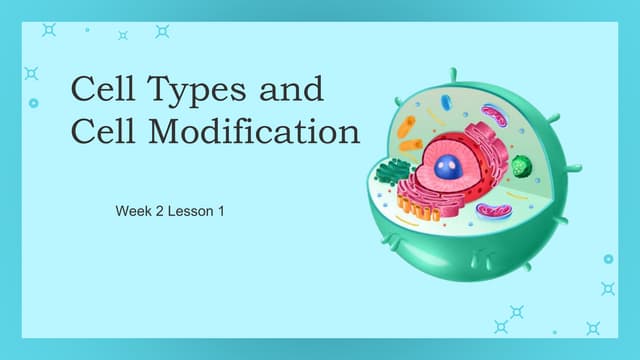 Lesson4 cell modifications | PPTX