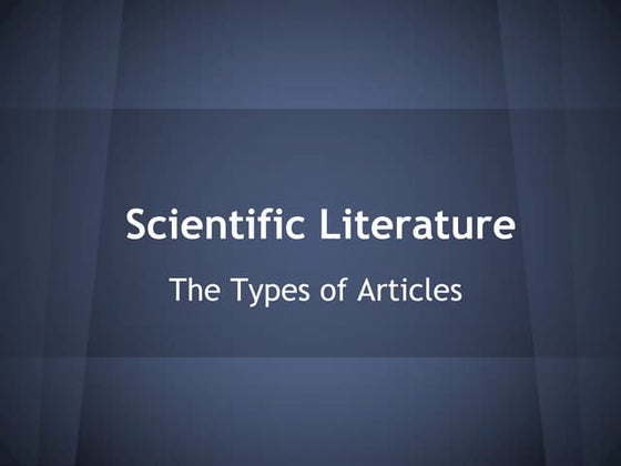 Identifying An Empirical Research Article | PPT