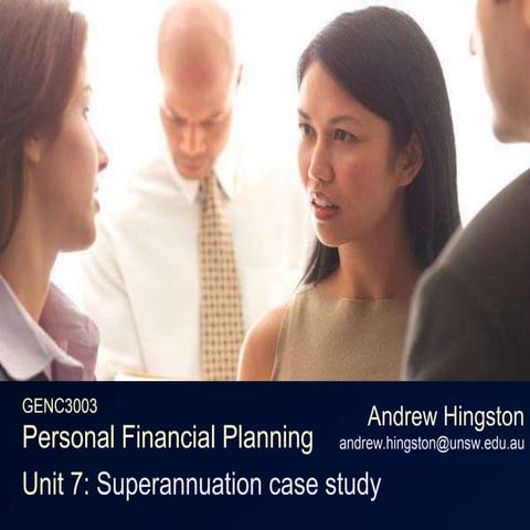 Unit 7b Case study | PPTX | Retirement Planning | Personal Finance