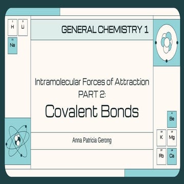 Intramolecular Forces of Attraction PART 2: Covalent Bonds | PDF