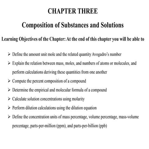 Chemistry Chapter 3 | PPT