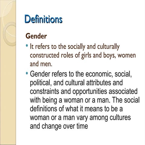 Sex and Gender: What is the difference? | PPT