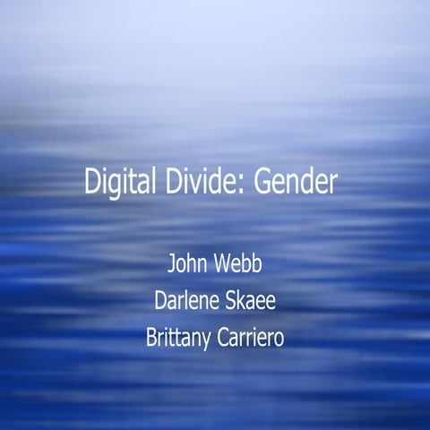 Gender Digital Divide | PPT