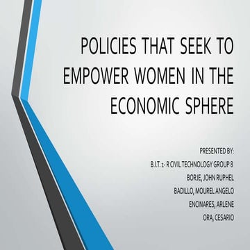 (Gender policies that seek to empower women) | PPT