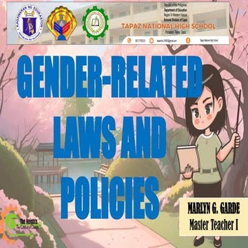 GENDER-RELATED LAWS and POLICIES.Matatag | PPTX