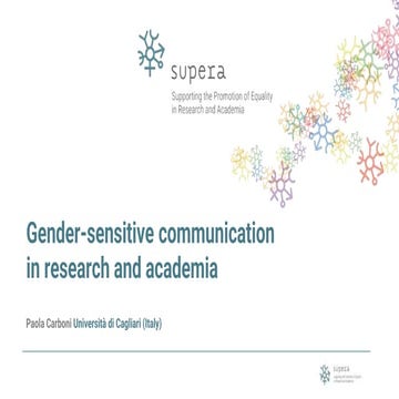 Gender-sensitive communication in research and academia | PPTX