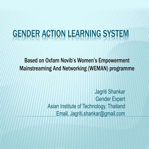 Gender Action Learning System | PPTX
