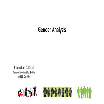Power Point Presentation on Gender Analysis in Protected Areas | PPT