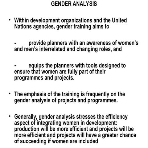 Gender Analysis | PPTX