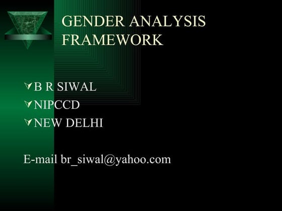 Gender Analysis | PPT