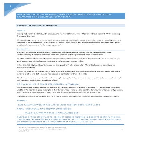 Gender analytical framework | DOCX