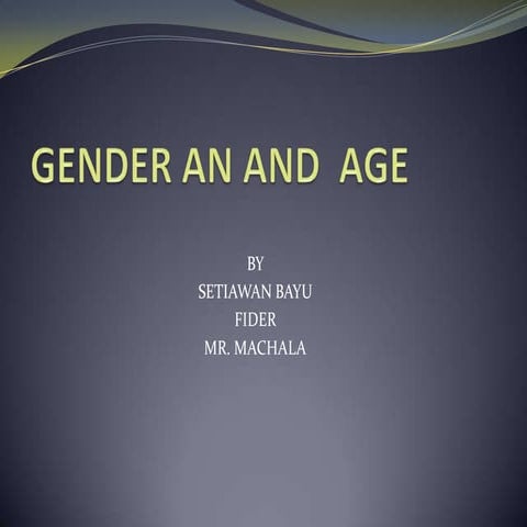 Gender and age | PPT