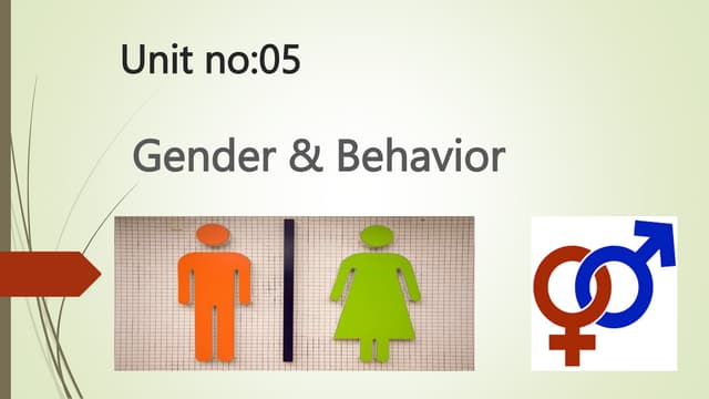 Gender stereotype | PPTX