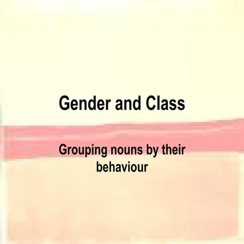Gender And Class | PPT