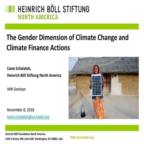 The Gender Dimension of Climate Change and Climate Finance Actions | PDF