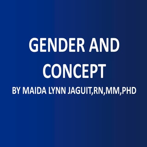 Gender and concept | PPTX