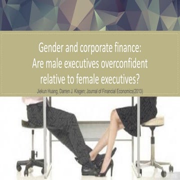 Gender and corporate finance | PDF