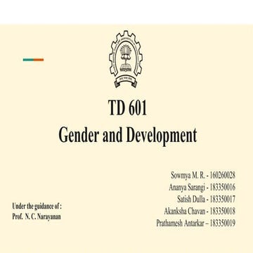 Gender and development | PDF