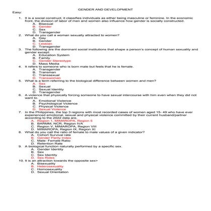 GENDER AND DEVELOPMENT. questions.docx