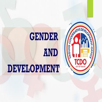 GENDER AND DEVELOPMENT. for students in Junior and Senior HS | PPTX