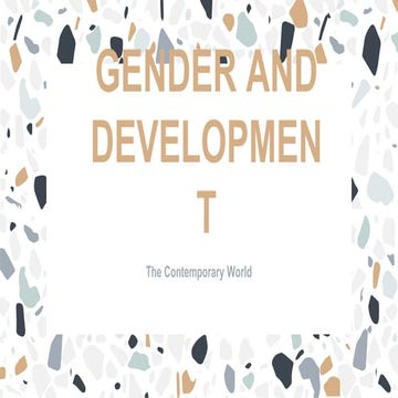 GAD- GENDER AND DEVELOPEMENT | PPTX