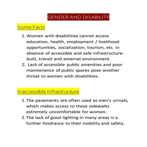 Gender and disability | PDF
