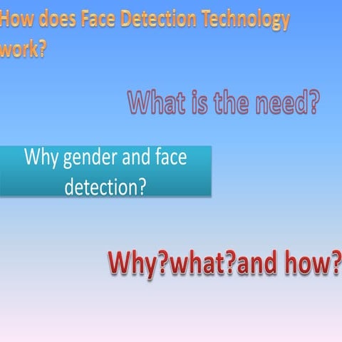 Gender And Face Detection Video Ppsx